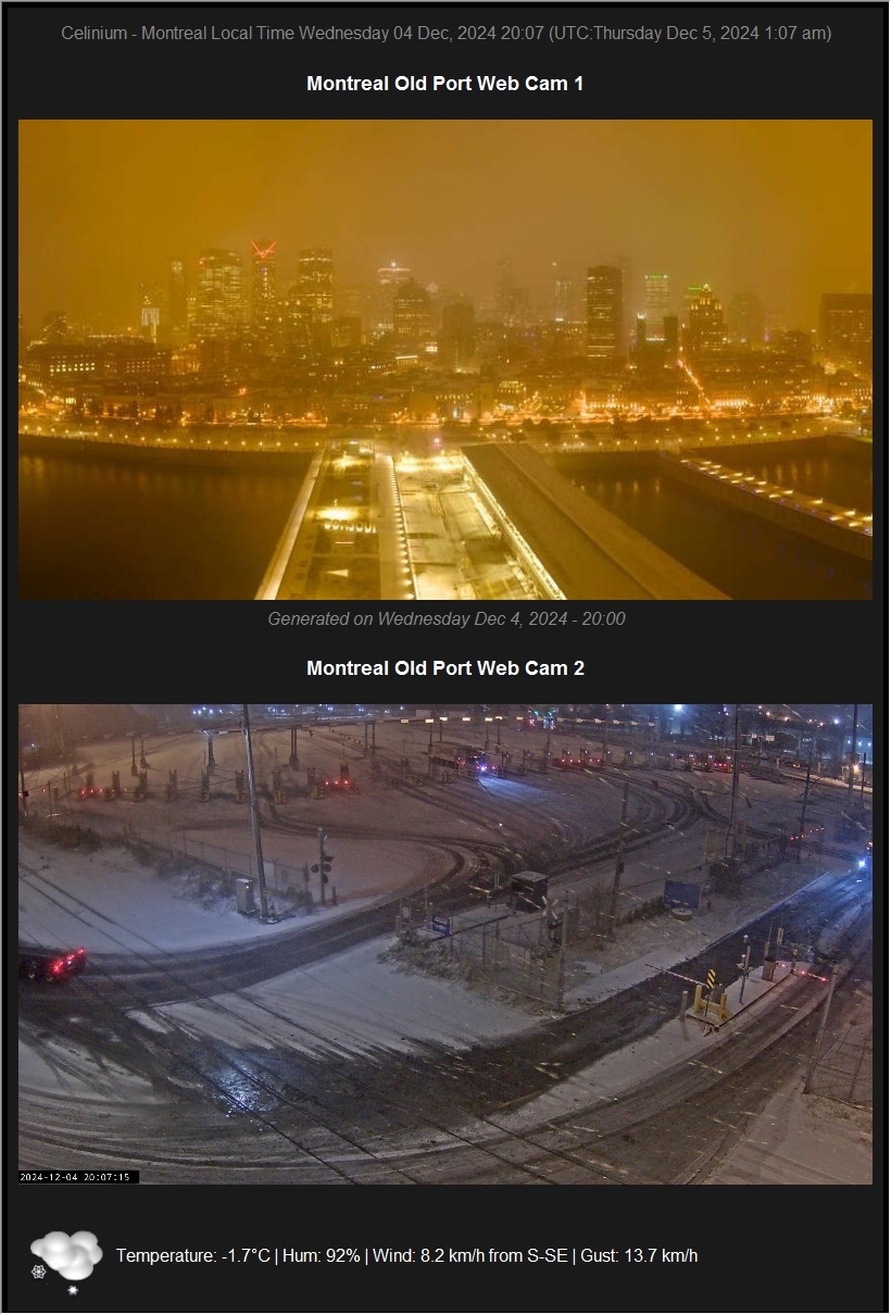 celinium.com Your Weatherlink for Montreal - 2025 First Snow Contest Winner